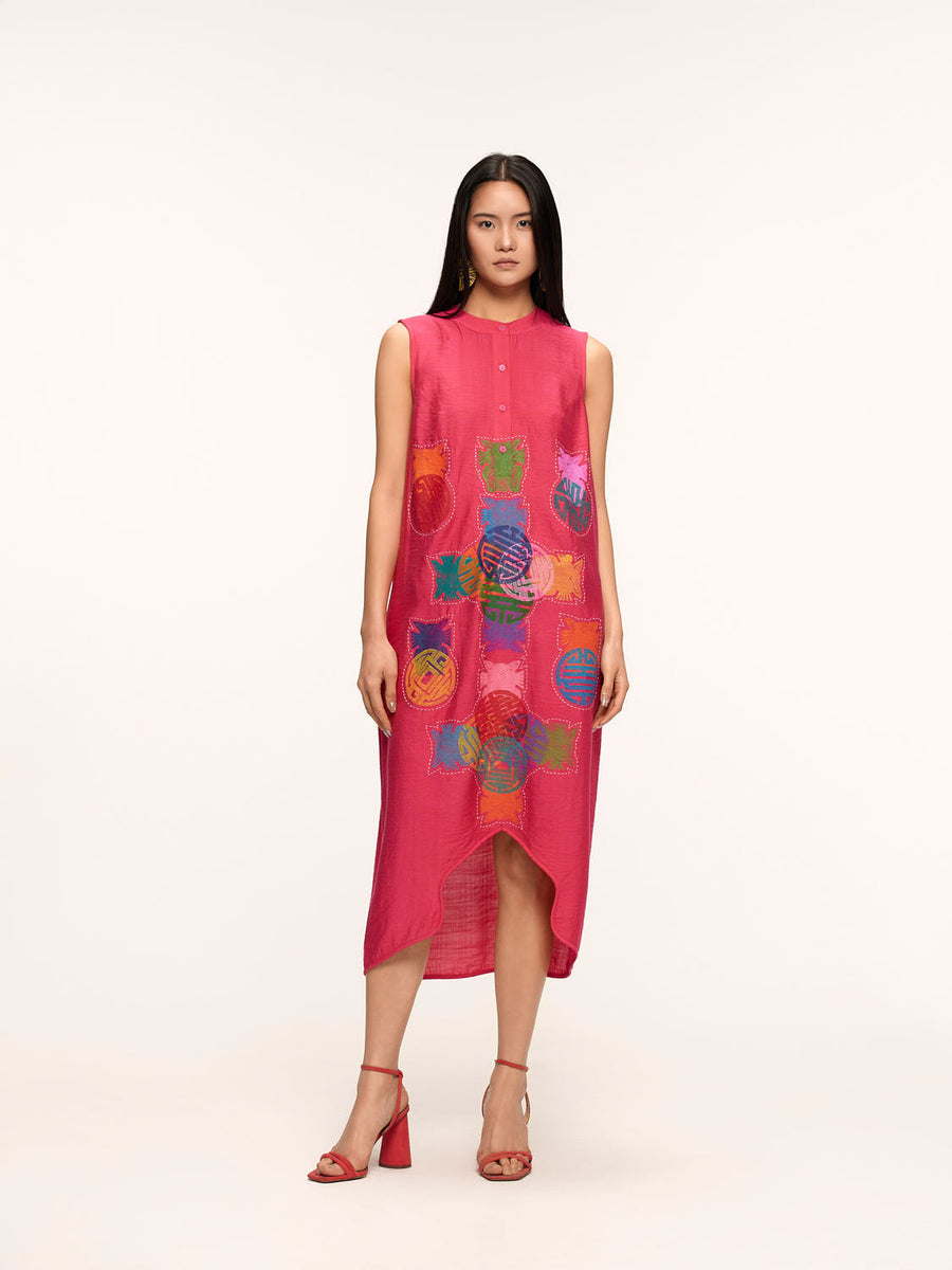 Overlapping Symbols Midi Dress – Chula Fashion